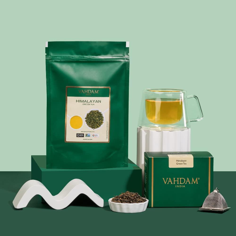 VAHDAM Himalayan Green Tea Leaves - 100% Natural, Powerful Antioxidants ...