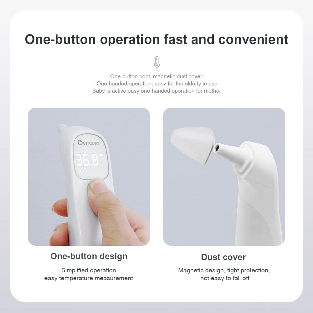 Berrcom Digital Thermometer - Non Contact Infrared for Adults & Kids ...