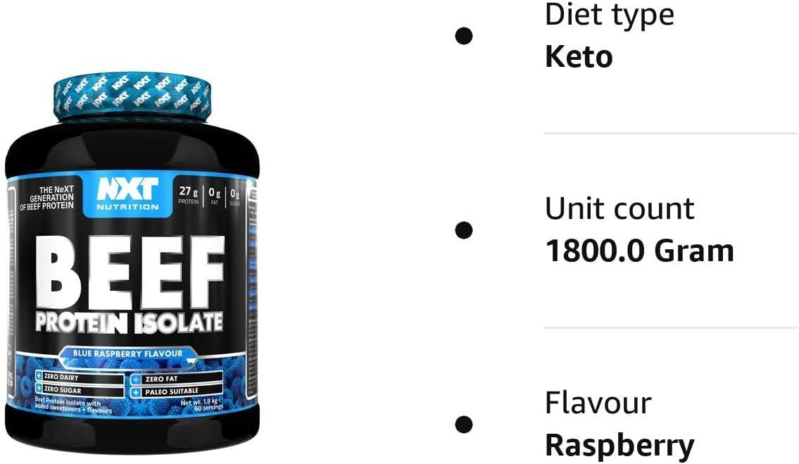 NXT Nutrition Beef Protein Isolate Powder - High Natural Amino Acids ...