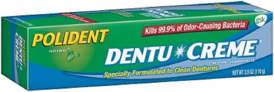 Polident Dentu-Creme Denture Cleaner 3.9 oz - Pack of 3 - Effective ...