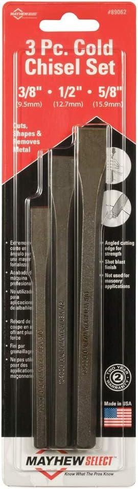Mayhew Select 89062 Cold Chisel Set - 3-Piece | High-Quality Hand Tools ...