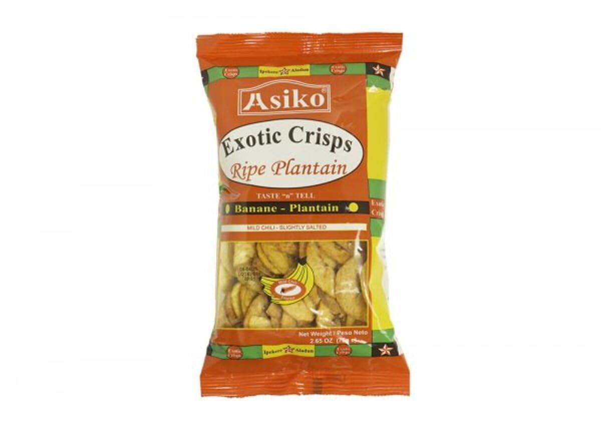 Asiko Plantain Chips Mixed Pack of 12 (6 Chilli and 6 Sweet Salted ...