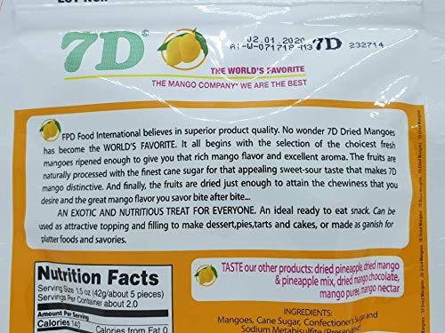 Naturally Delicious 7D Mangoes Tree Ripened Dried Mango 2.82oz (2 Pack ...