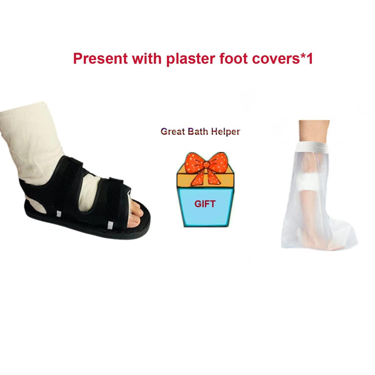 GREUS Post Op Shoe with Waterproof Leg Cast Cover Adjustable Walking ...