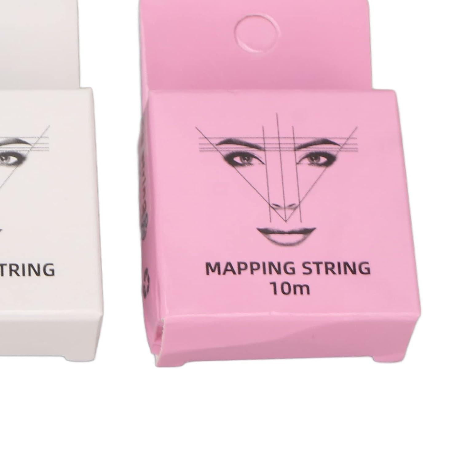 3pcs 32.8ft Microblading String Set - Black/White/Pink | Pre-Inked Mapping String for Eyebrow ...