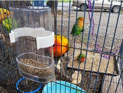 2PCS Automatic Bird Waterer & Feeder Set for Cage - No Mess Parakeet ...