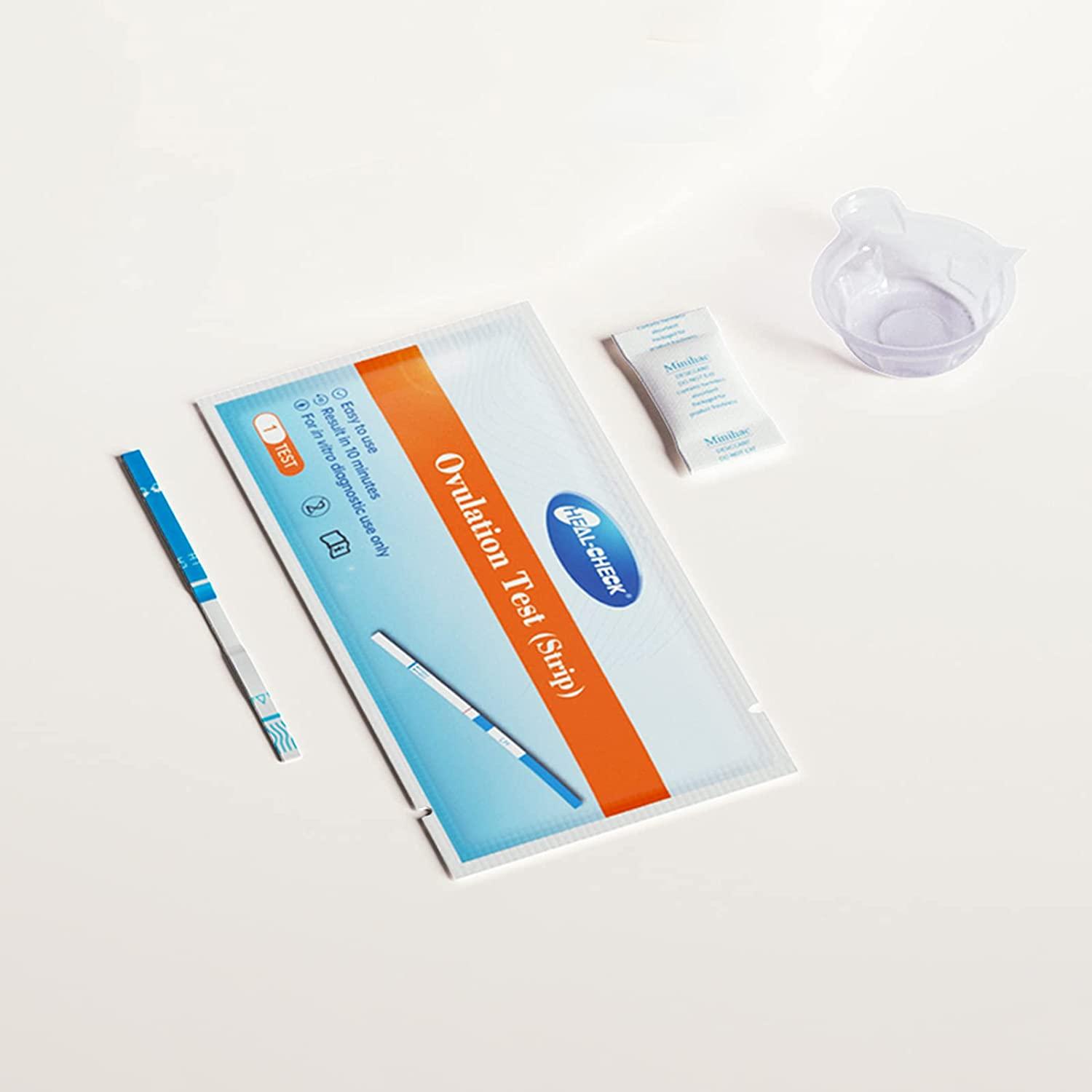 HEAL-CHECK Ovulation Test Strips Kit (25-Pack) with Free Collection ...