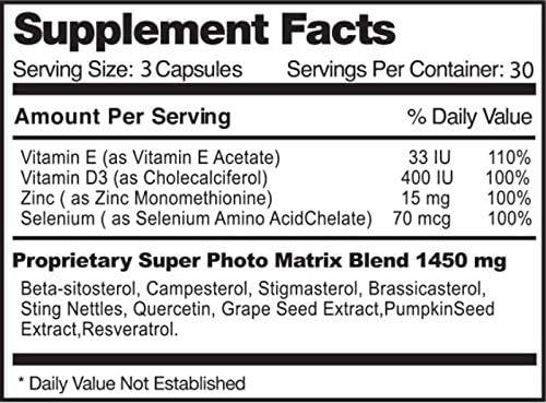 Prostavar Ultra Prostate Support 625mg with Saw Palmetto & Grape Seed ...