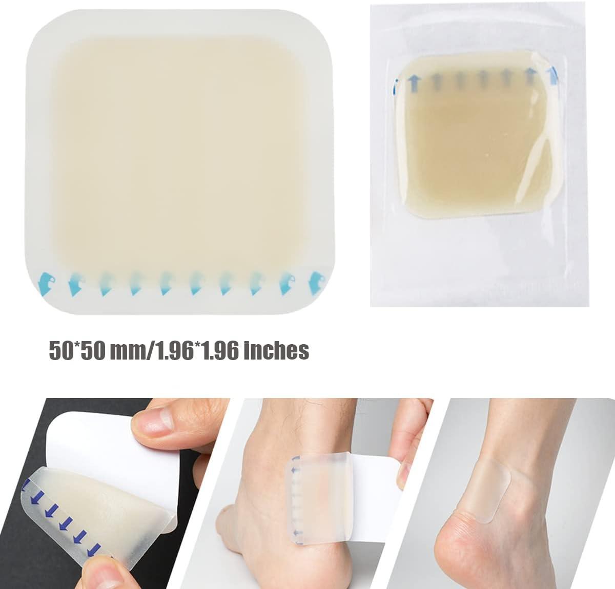 Invisible Gel Blister Plasters - 10 Pack Hydrocolloid Bandages for Heel ...