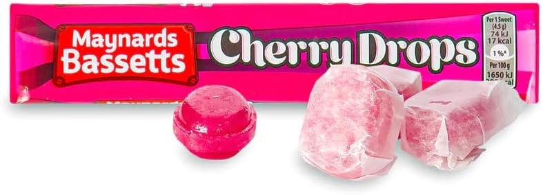 Cherry Drops Sweets Roll 45g - Smooth and Fruity Cherry Flavoured hard ...