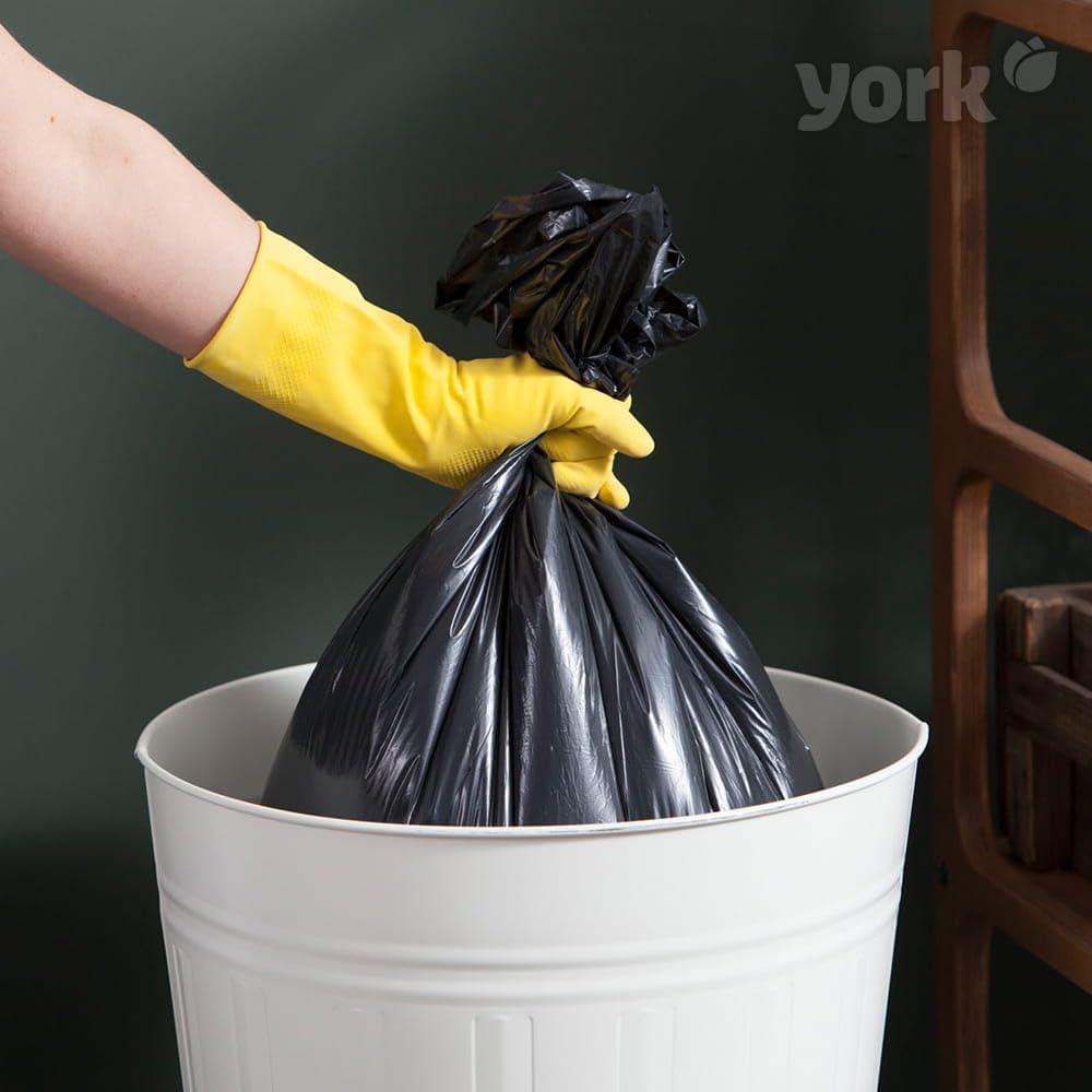 York 120L Black Garbage Bags - Extra Strong Waste Bags (Pack of 10) for ...