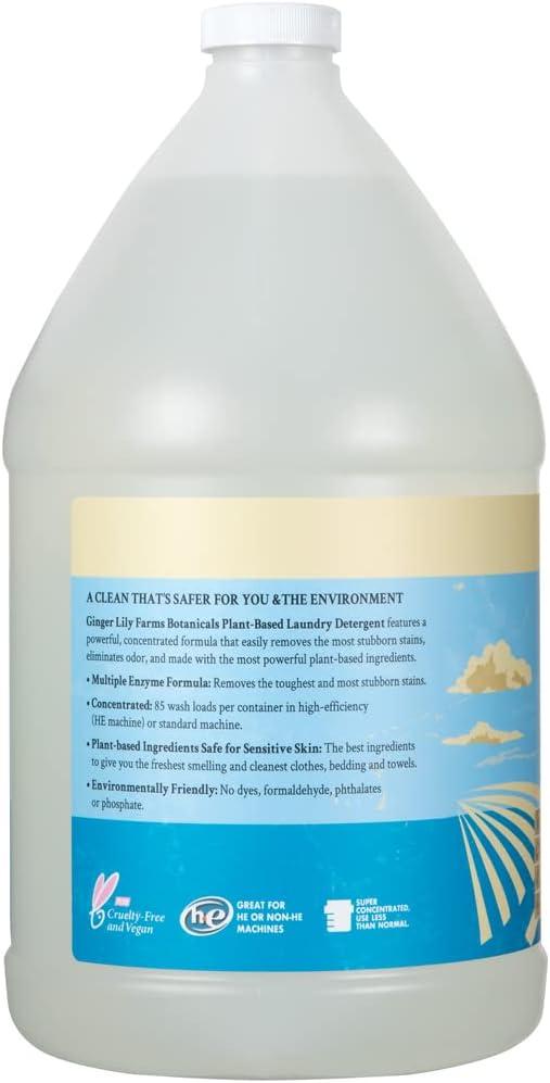 Ginger Lily Farms Plant-Based Liquid Laundry Detergent | Free & Clear ...