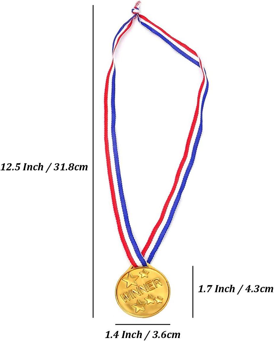 KISEER 40 Pieces Plastic Gold Winner Award Medals for Sports, Games ...
