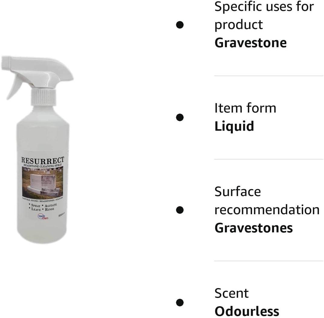 500ml Gravestone and Headstone Cleaner Spray - Resurrect Your Loved One ...