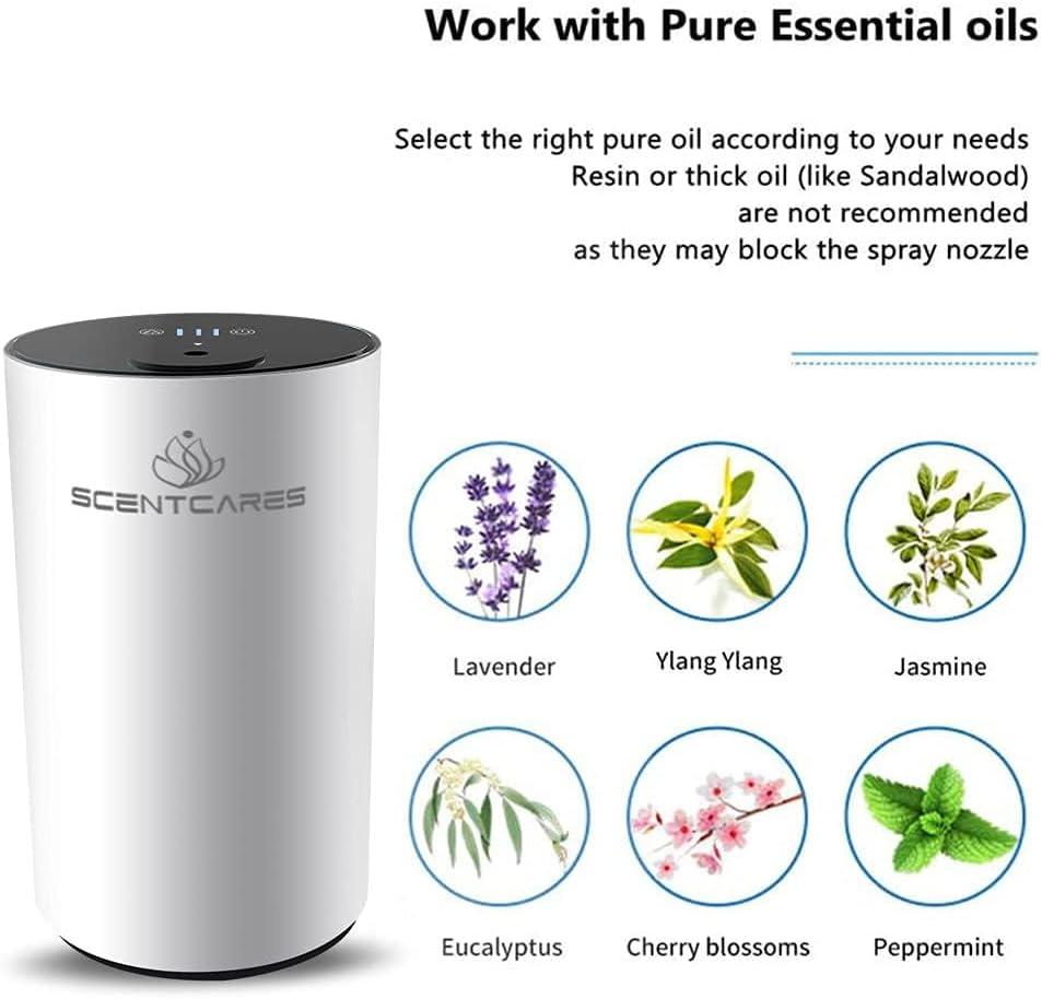 Waterless Essential Oils Diffuser - Portable Battery Operated Smart ...