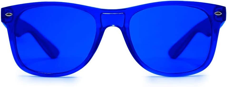 Blue Color Therapy Mood Glasses for Chakra Healing | Purple Canyon ...