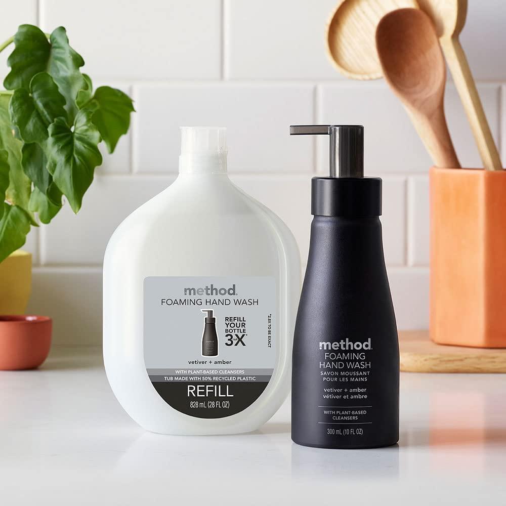 Method Premium Foaming Hand Wash Refill Vetiver + Amber 28 fl oz (Pack ...