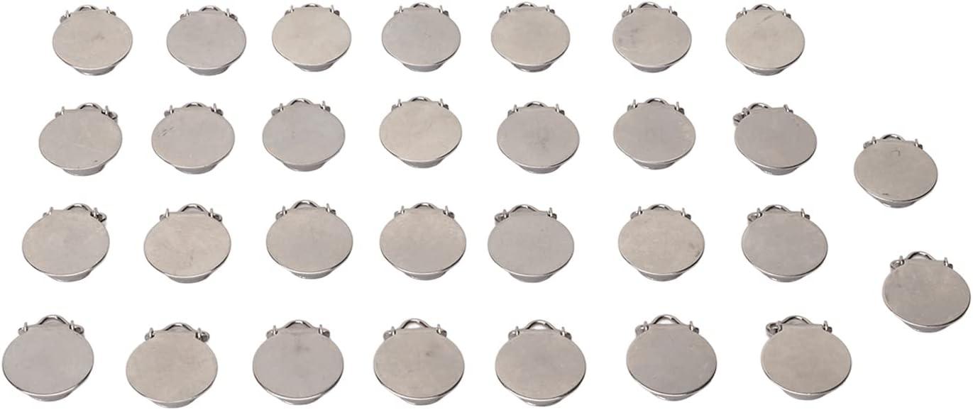 Metal Pacifier Clips - 30 PCS Stainless Steel Round Clips for Sewing ...