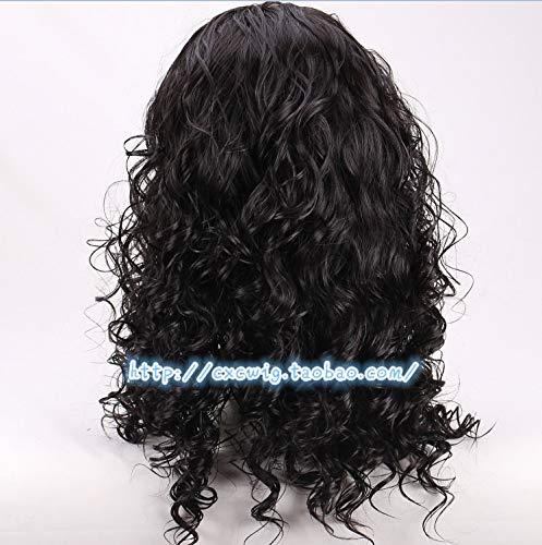 Halloween Men's Moana Maui Black Fluffy Curly Wig | Cosplay Long Hair ...
