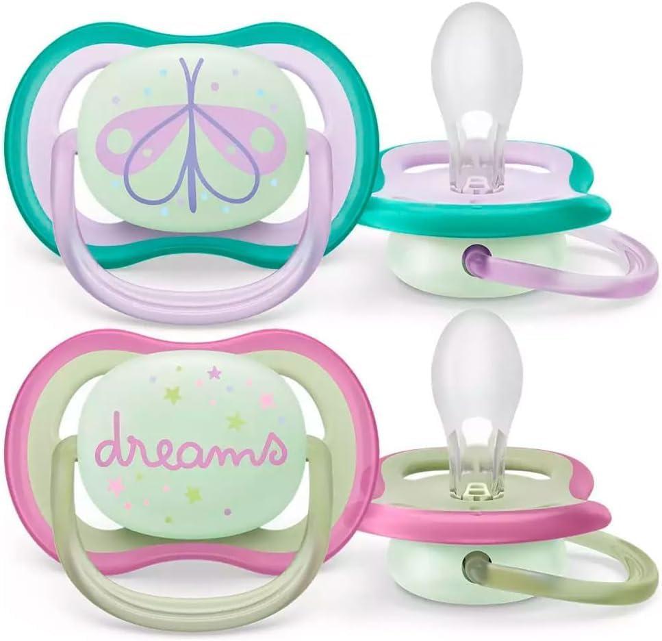 Buy Philips Avent Pacifier Set for Girls (0-6 Mo) - 4 Pack with ...