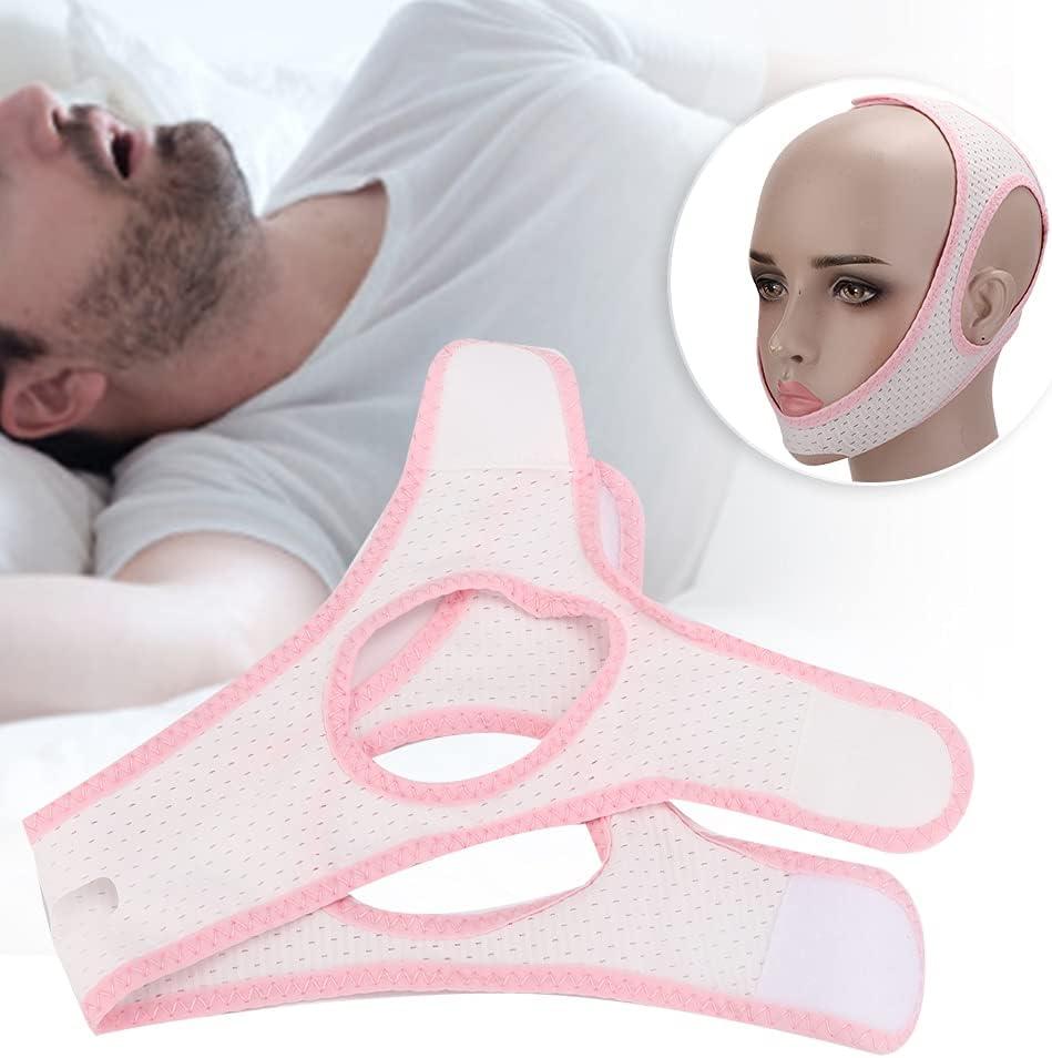 Adults Soft Snore Chin Strap - Triangular Mesh Cloth Anti-Snoring Belt ...