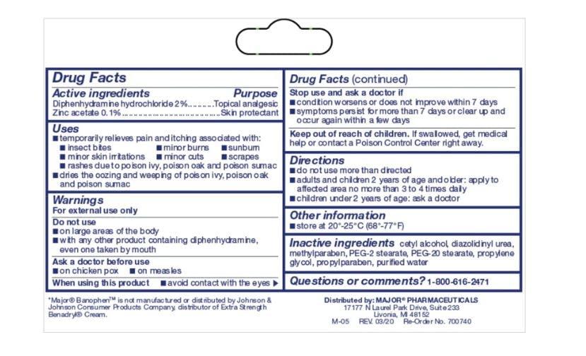 Major Pharmaceuticals 700744 Benadryl Banophen Antihistamine Cream 28 gm