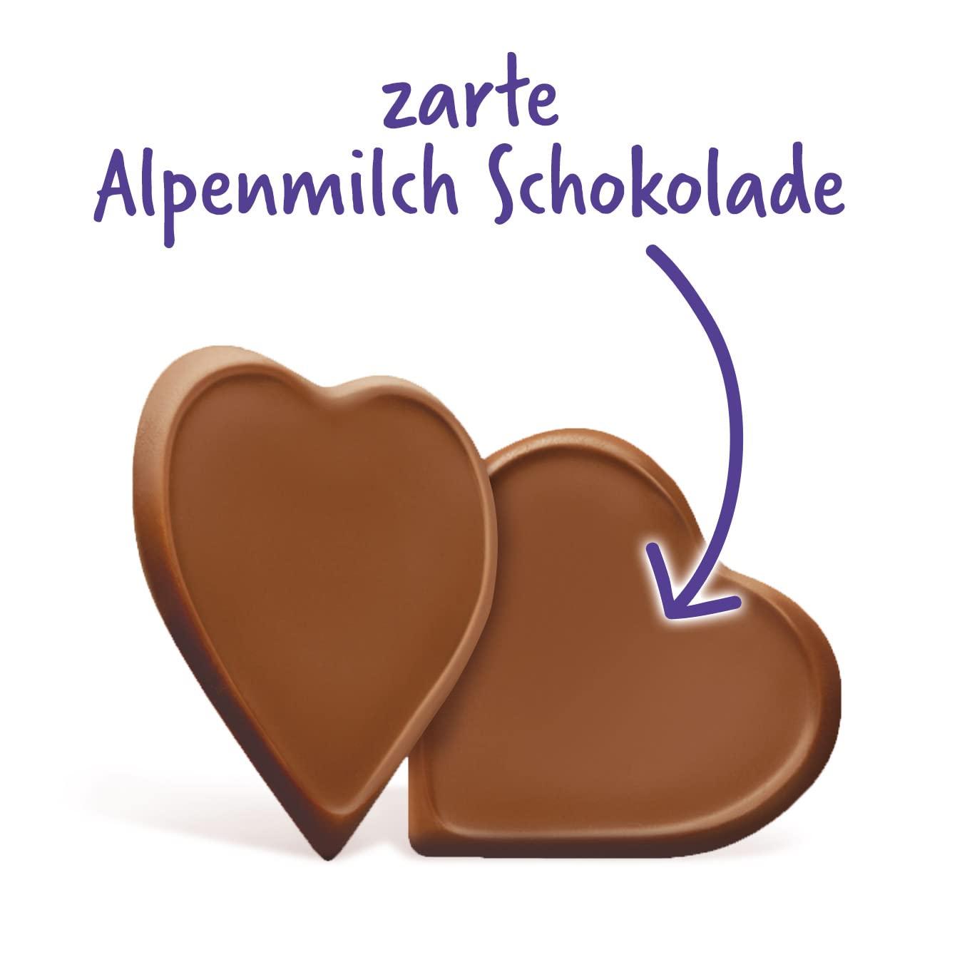 Milka Delicate Hearts - 10 x 130g Heart-Shaped Alpine Milk Chocolate ...