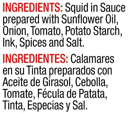 Vigo Premium Squid in Ink Sauce 4oz - Imported Canned Seafood for ...