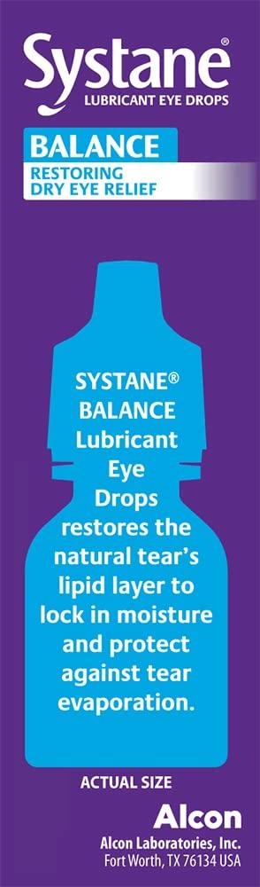Systane Balance Lubricant Eye Drops Restorative Formula Twin Pack 0.33 ...