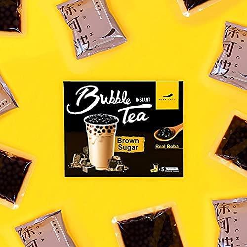 BOBA CHiC Instant Bubble tea kit - Real BOBA Ready in 30 seconds Brown ...