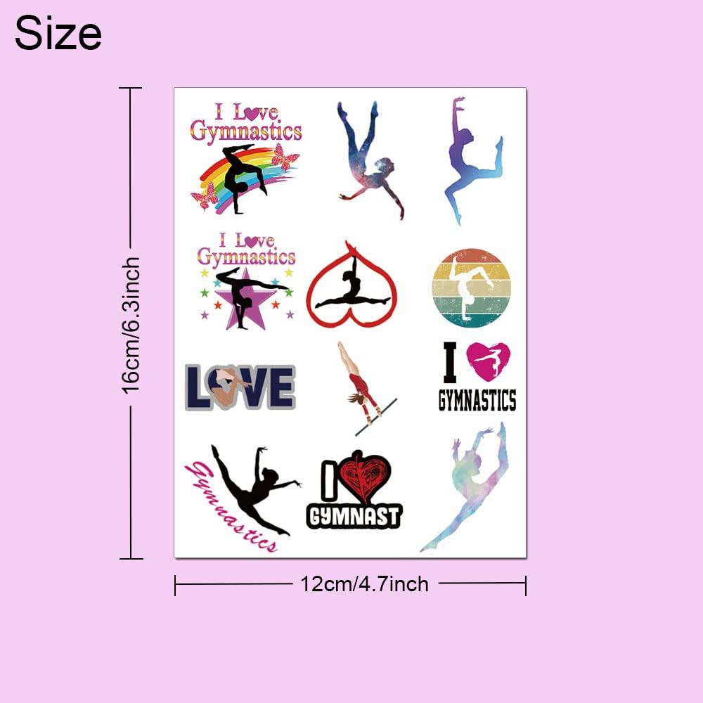 240Pcs Gymnastics Party Favor Temporary Tattoos Stickers | 20 Sheets ...