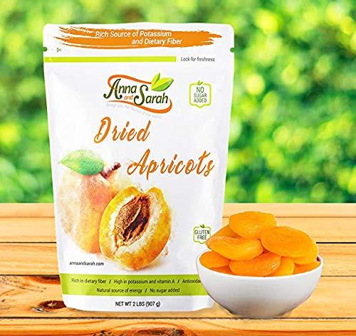 Anna and Sarah Dried Turkish Apricots 2 lbs - Resealable Bag - Premium ...