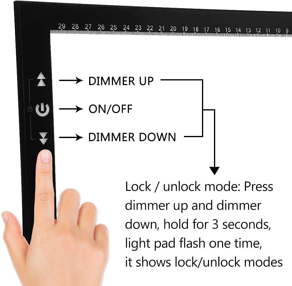 HKS A4 LED Light Pad Kit for Diamond Painting - Dimmable Brightness ...