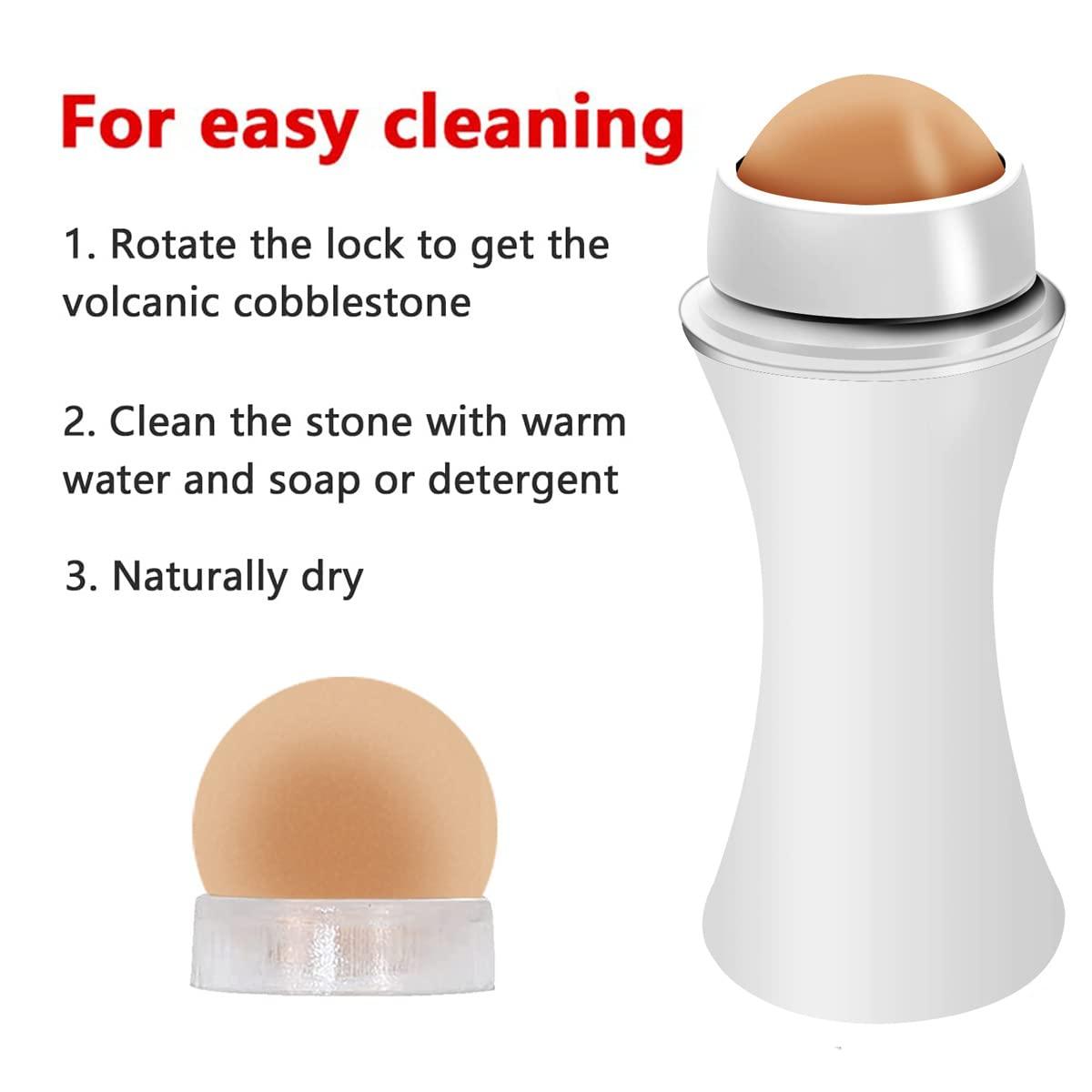Oil Absorbing Volcanic Roller with Replaceable Ball | Portable Oil ...