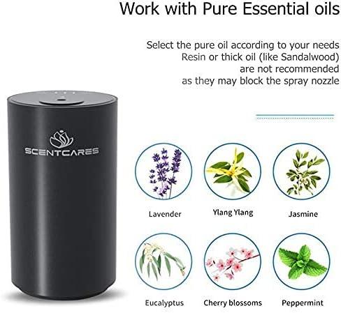 Waterless Oil Diffuser - Portable & Cordless Aromatherapy Diffuser ...