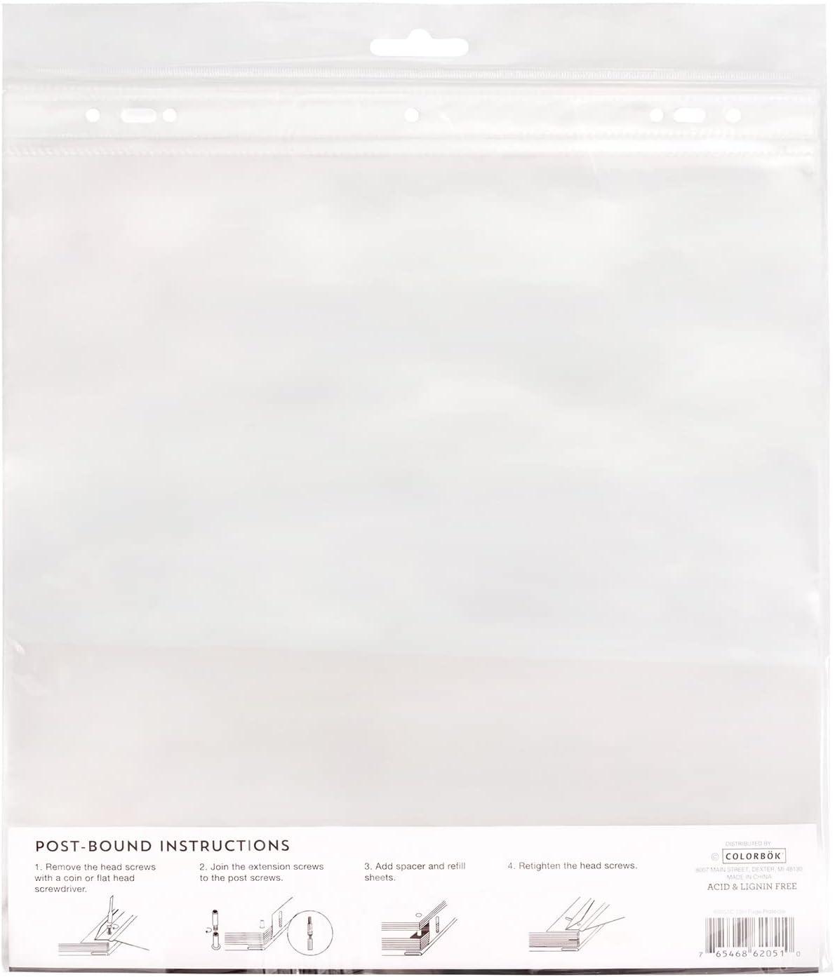 Colorbok 12x12 White Page Protectors - Pack of 10 | High-Quality ...