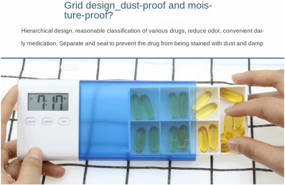Durratou Electronic Pill Organizer with Timer Reminder - USB Automatic ...