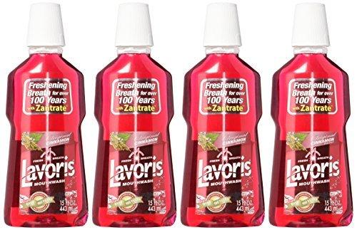 Lavoris Original Cinnamon Mouthwash Red 15 oz Bottles - 4 Pack | 443 ml ...