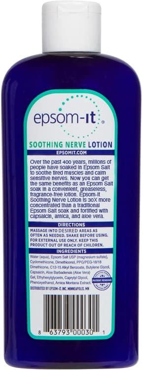EPSOM-IT Soothing Nerve Lotion | Super-Concentrated Magnesium Cream ...
