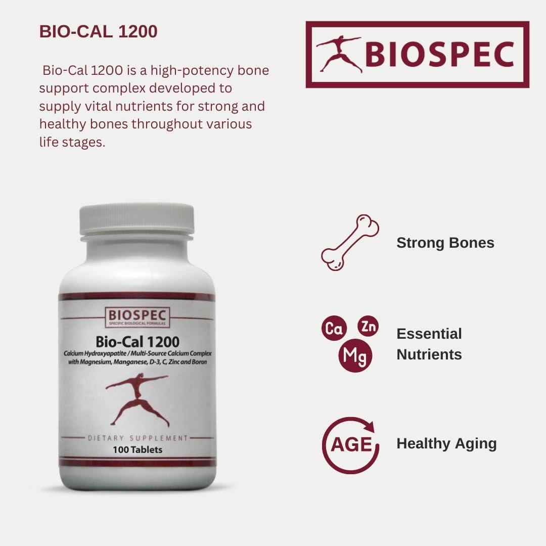 Biospec Nutritionals Bio-Cal 1200 - 100 Tablets: High-Quality Calcium ...