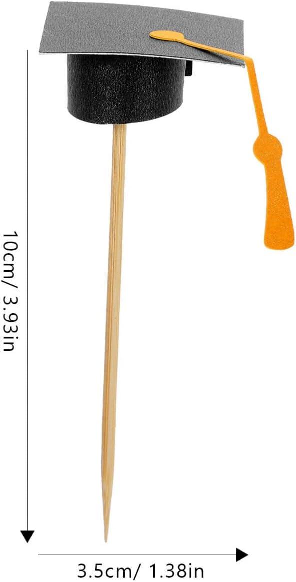 Warmhm 7pcs Graduation Cap Cake Toppers 2024 Graduation Cupcake Toppers ...