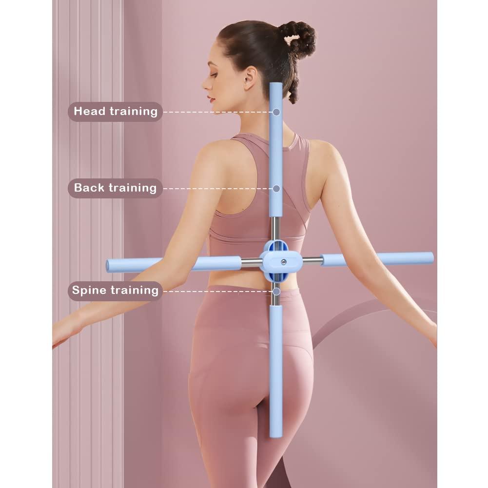 Retractable Posture Corrector Yoga Sticks - Blue | Back Straightener ...