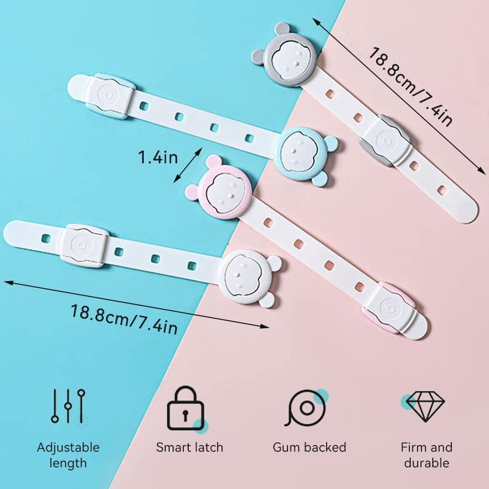 Misazy Cupboard Locks for Children 8 Pcs Baby Proofing Cabinet Locks ...