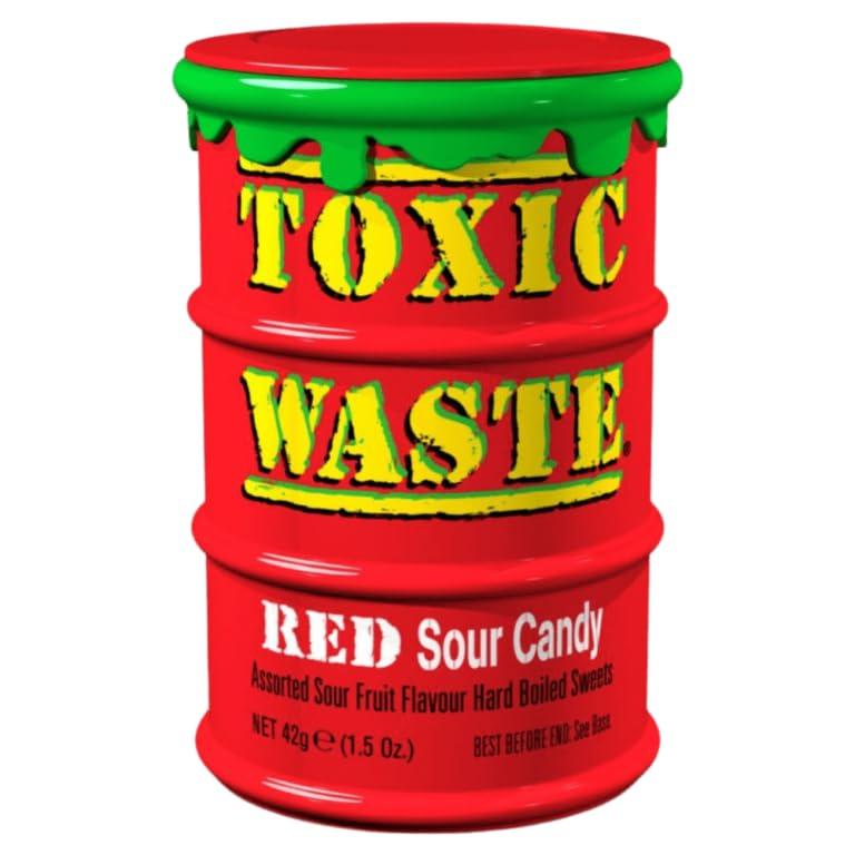 Toxic Waste Candy Red Drums 12 Pack - Sour Cranberry Red Pear Raspberry ...