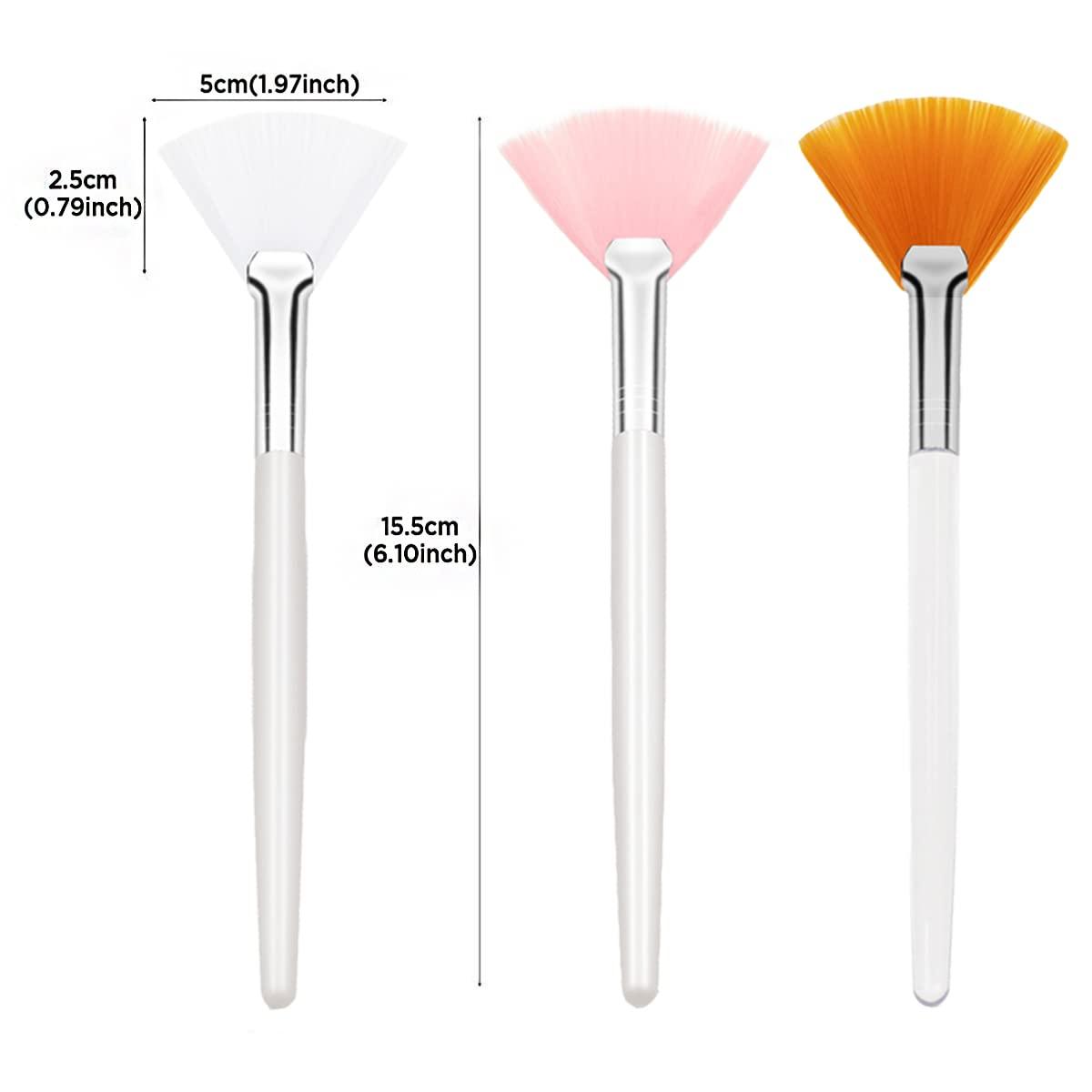 15-Piece Fan Brushes Set for Soft Facial Application - Makeup ...