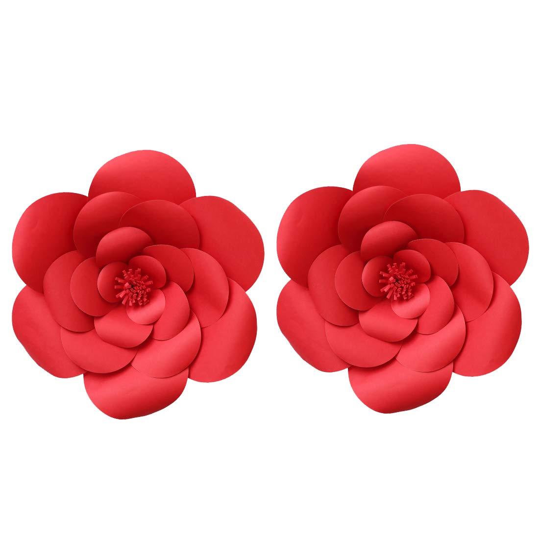 2pcs 8inch Paper Flower Backdrop Decoration Party Paper Flower Wedding ...