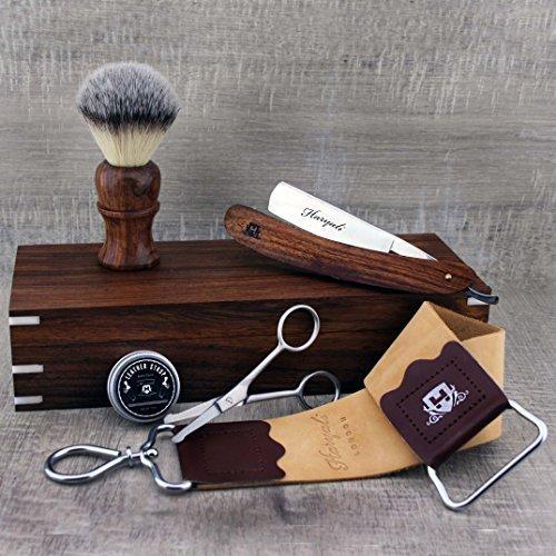 Complete Rosewood Classic Barber Shaving Set - Perfect Men's Gift for ...