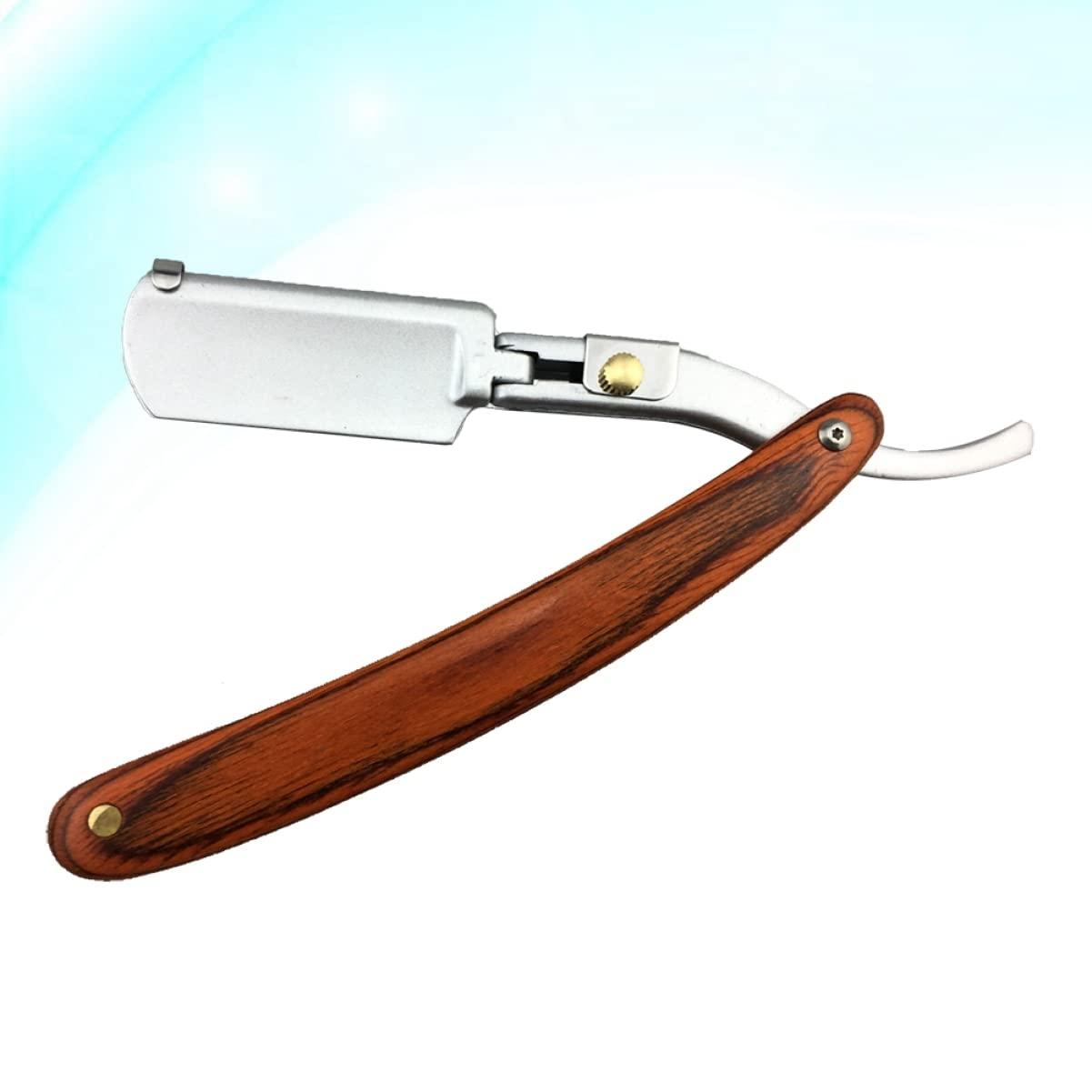 Beaupretty Vintage Straight Edge Razor for Men | Manual Bamboo & Metal ...