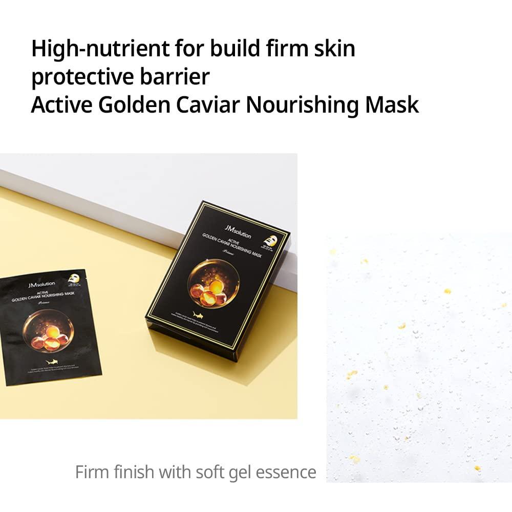 JMsolution Active Golden Caviar Nourishing Mask - 10 Sheets - Korean ...