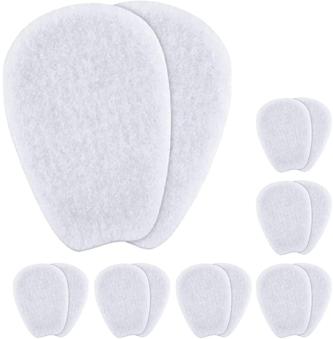 Soft Self-Adhesive Felt Tongue Pads for Shoes - 6 Pairs, White ...